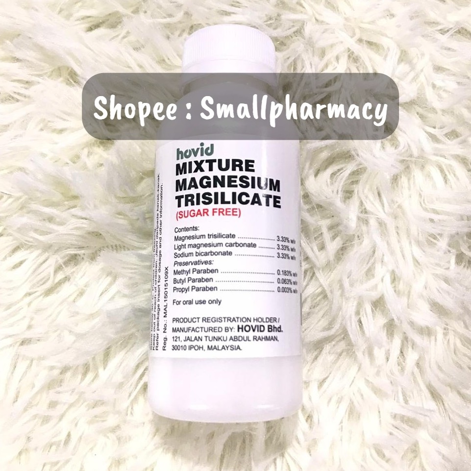 HOVID Mixture Magnesium Trisilicate (MMT) 120ml SUGAR FREE | Shopee ...