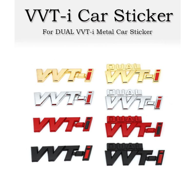 Metal VVTi and VVTI-DUAL Letters Logo Car Sticker Emblem Badge | Shopee ...