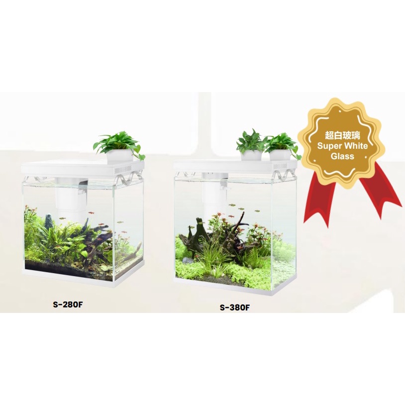 Sobo White Crystal Clear Aquarium Tank Set (S-280F, S-380F) | Shopee ...