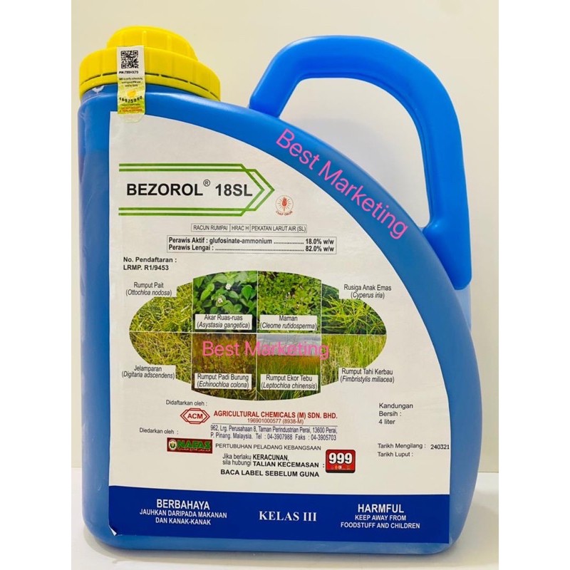 4LIT BEZOROL 18SL ACM / Basta 15 | Shopee Malaysia