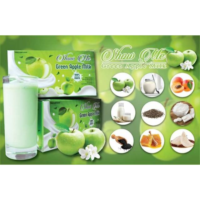 🍏Show Me Green Apple Milk🍏 MINUMAN DETOX 🍏READYSTOK🍏 | Shopee Malaysia