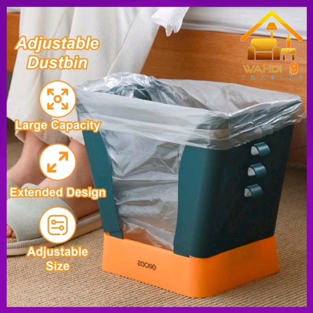 PremiumHanging Dustbin With Flexi Adjustable Holder Rubbish Trash Bin ...