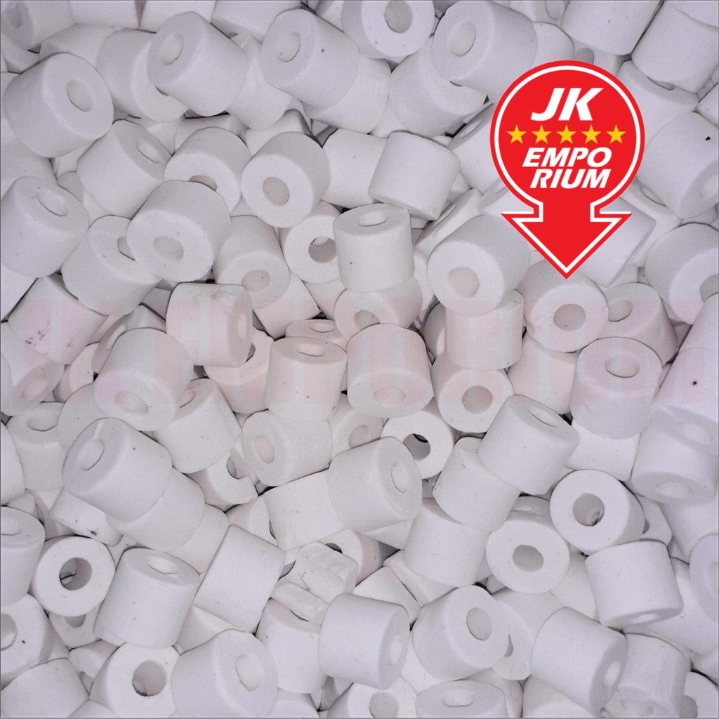 1kg Ceramic Bio Ring Bioring Glass Type Aquarium Fish Tank Filter Media ...
