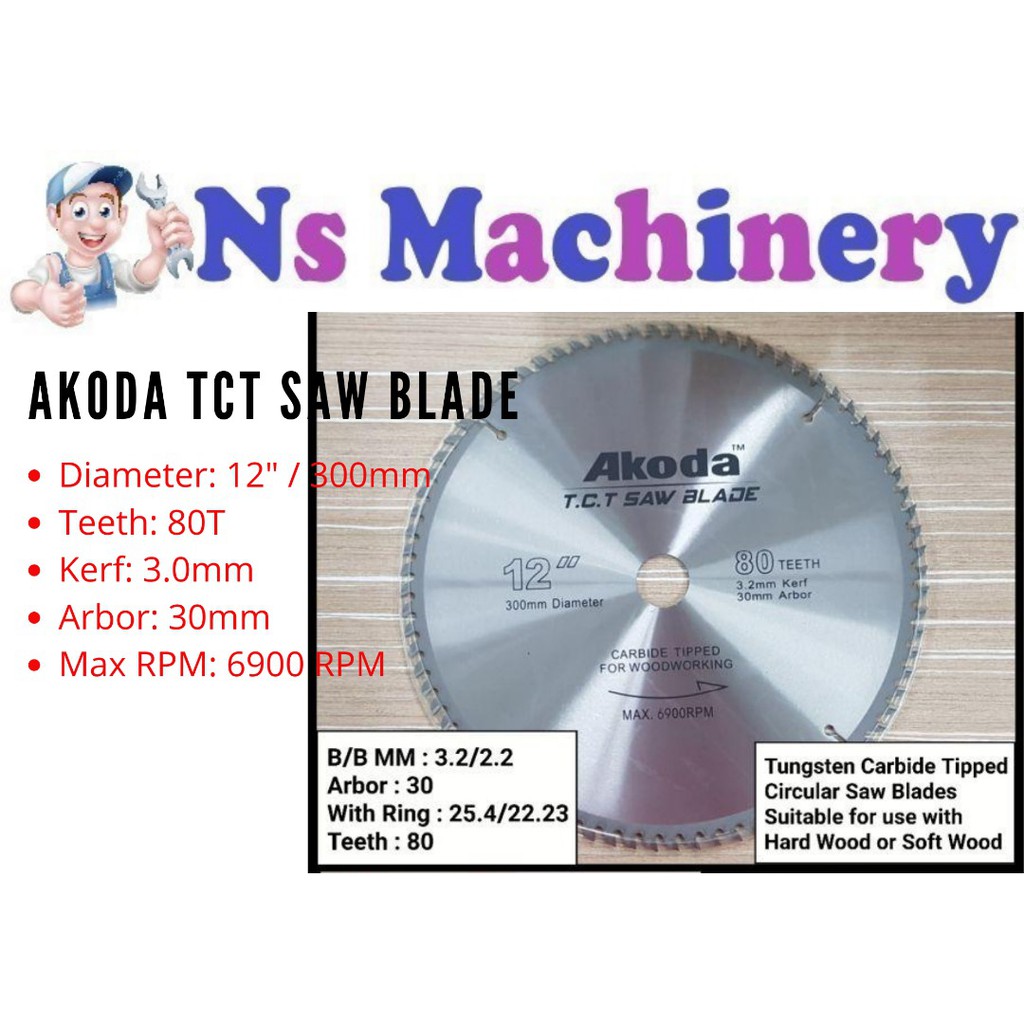 AKODA 12" TCT Circular Saw Blades for Wood Cutting/Aluminium Blade ...