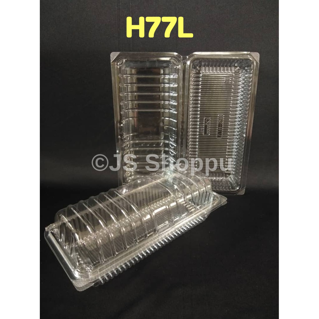 BENXON OPS H77L Plastic Tray with Lock (50pcs±) Bakery Disposable Clear ...