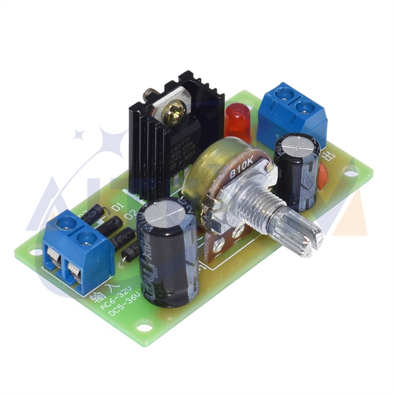 LM317 Adjustable Power Supply Kit Continuous Adjustable DC Power Supply ...