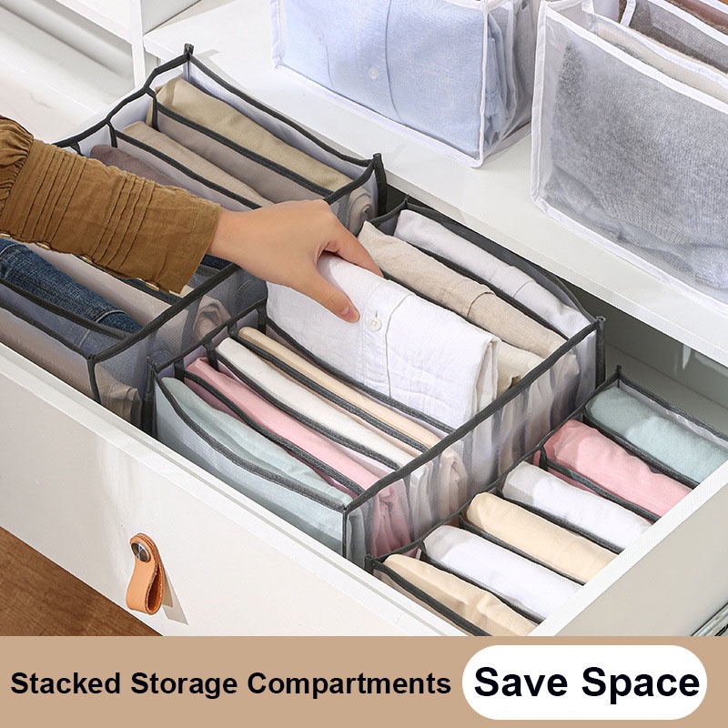 Clothes Organizer Jeans Storage Box Organizer Box Wardrobe Clothes ...
