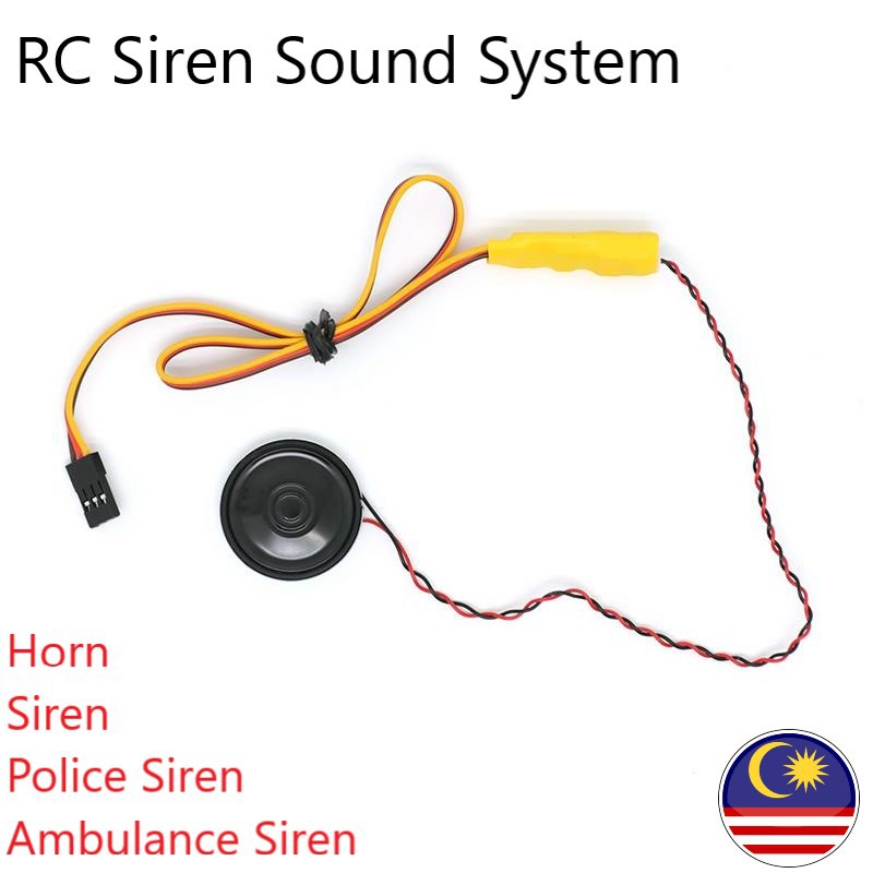 RC Car Horn Siren Sound Simulator Speakers for 1/10 1/8 RC Car Axial Traxxas HSP Tamiya Sakura ...
