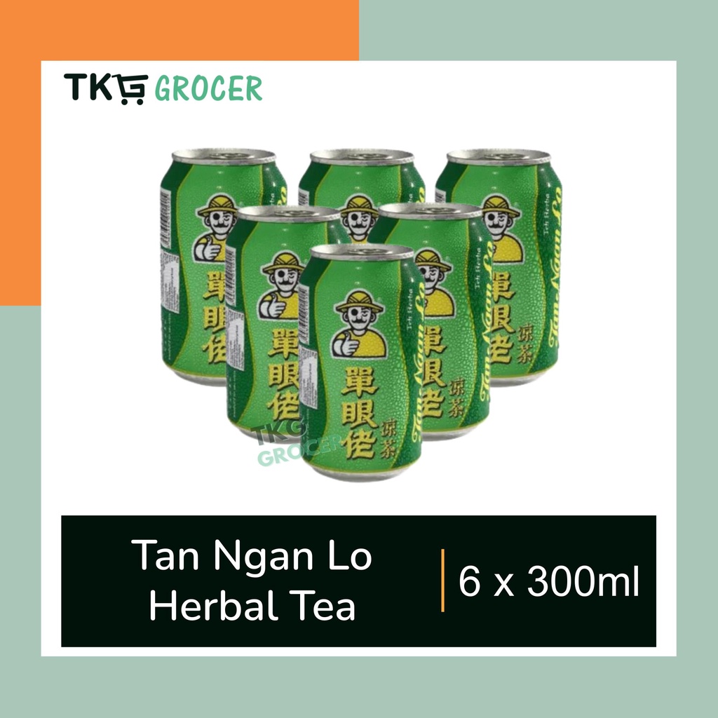 Tan Ngan Lo Herbal Tea (Canned 300ml x 6) 单眼佬凉茶 (罐装)300毫升 x 6 | Shopee ...