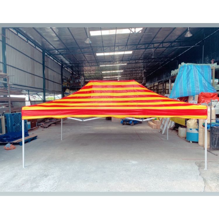 KHEMAH NIAGA 10X15/3MX4.5M PVC STRIPE/BERJALUR KANOPI NIAGA PASAR MALAM ...