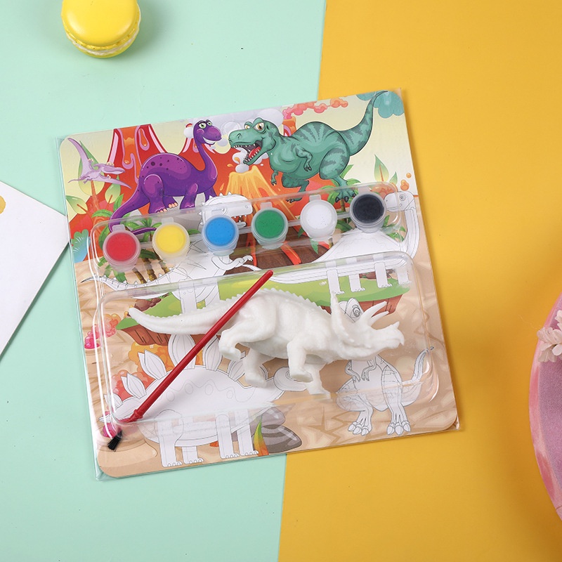 3D Dinosaur Painting Set - Jurassic World Dinasour Colouring Paint Kids ...