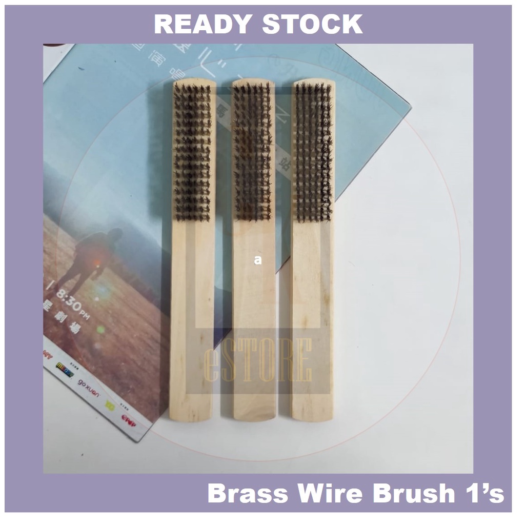 Economy Brass Coated Wire Brush Berus Besi Stainless Steel Brass ...