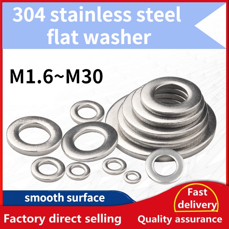 HJC】Washer 304 stainless steel flat gasket meson Huasi metal screw ...