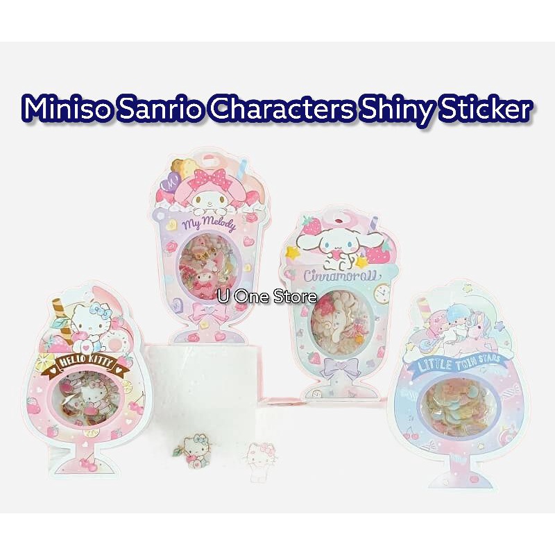 Miniso Sanrio Characters Shiny Stickers Pack of 24 pcs | Shopee Malaysia