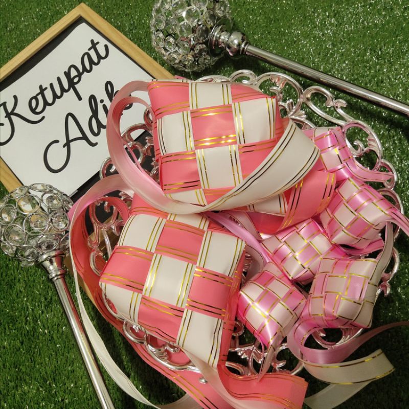 KETUPAT RIBBON PELBAGAI WARNA KETUPAT HIASAN KETUPAT REBEN | Shopee ...