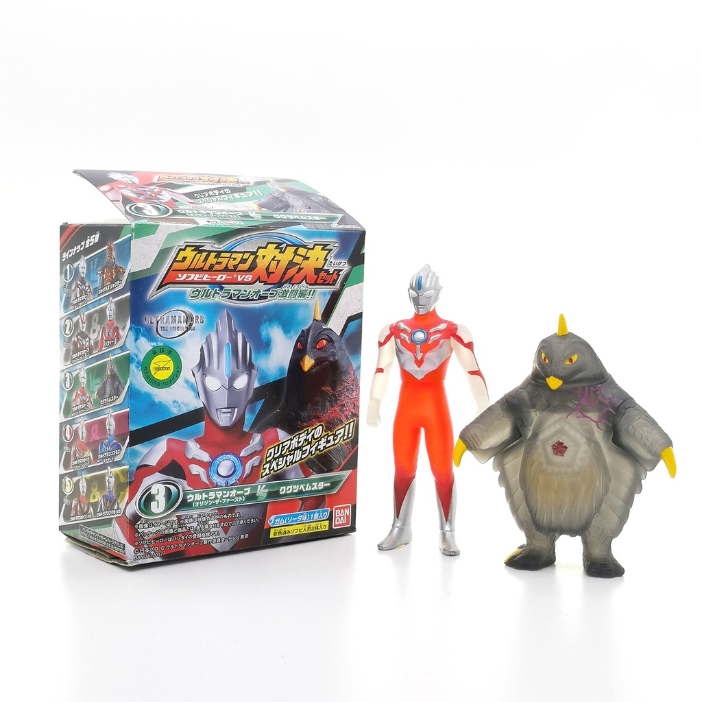 Pre Owned Bandai 11cm Ultraman candy food toy full set orb dyna belial ...