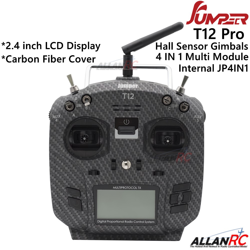 Jumper T12 Pro HALL GIMBALS Carbon Fiber Cover 2.4G 16CH Built-in ...