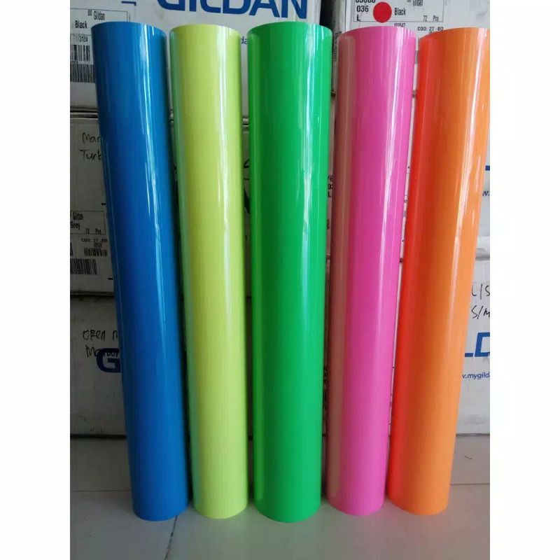 Polyflex PVC NEON 60cm wide meter / POLYFLEX PVC NEON (MASKING HAS GLUE ...