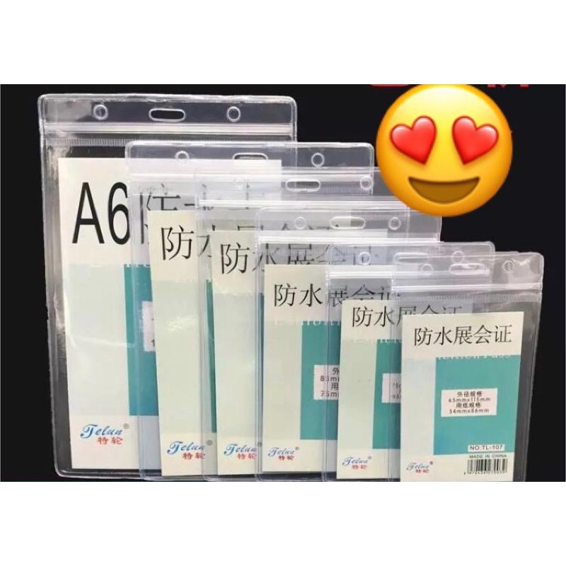 10pcs Waterproof Clear PVC Plastic Name Tag Badge ID Card Holders🔥🔥 ...