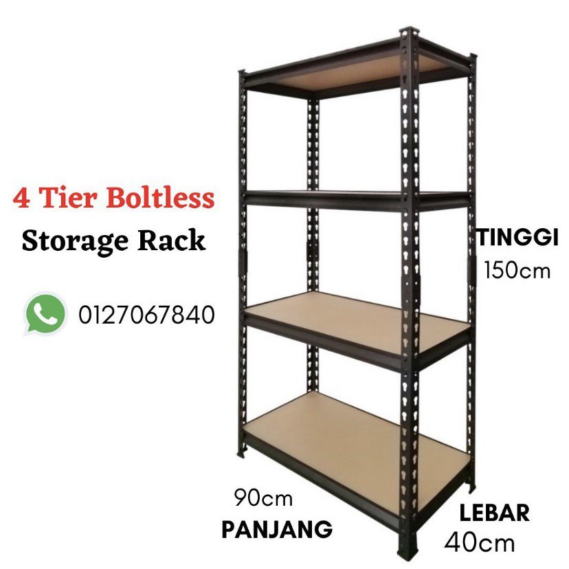 HEAVY DUTY Rak Besi Bertingkat for Home Kitchen Storage Rack / Rak Besi ...