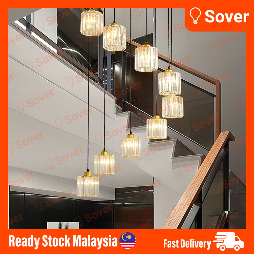 Crystal Nordic Design Art Loft Hanging Pendant Light Modern CEILING ...