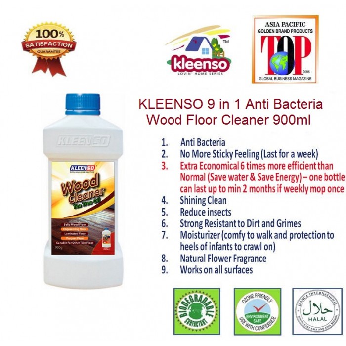 KLEENSO 9 In 1 Anti-Bacterial Wood Floor Cleaner (900ml) | Pembersih ...