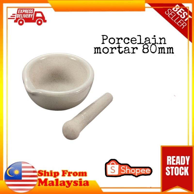 Mini Mortar Porcelain Mortar with Pestle 80mm Grinder Medicine DIY Lab ...