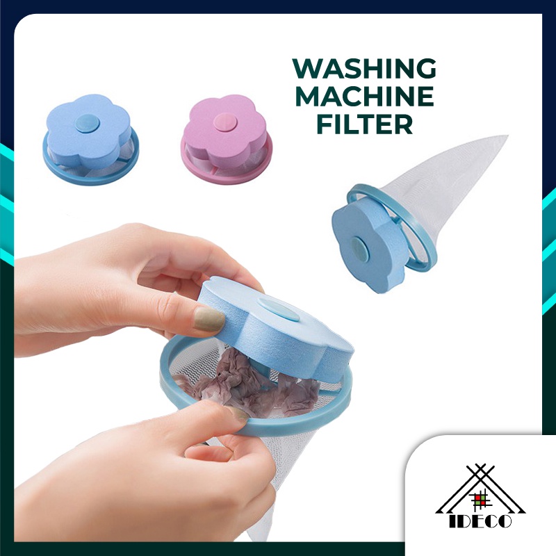 iDECO Flower Type Washing Machine Float Filter Bag Filter Hair Remover ...