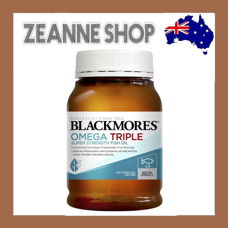 [Ready Stock EXP 03/2026] Blackmores Omega Triple Concentrated Fish Oil ...
