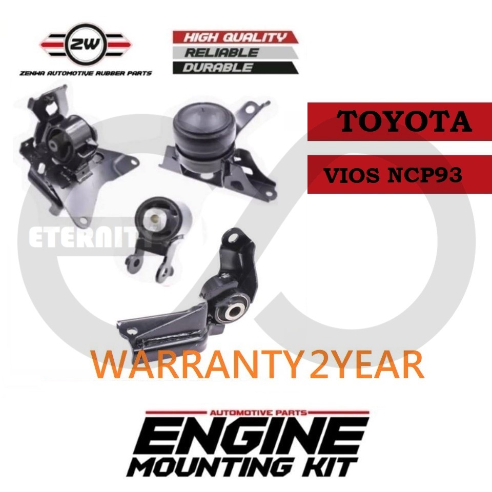 ZW TOYOTA VIOS NCP93 DUGONG (2007-2012) ENGINE MOUNTING KIT SET ...