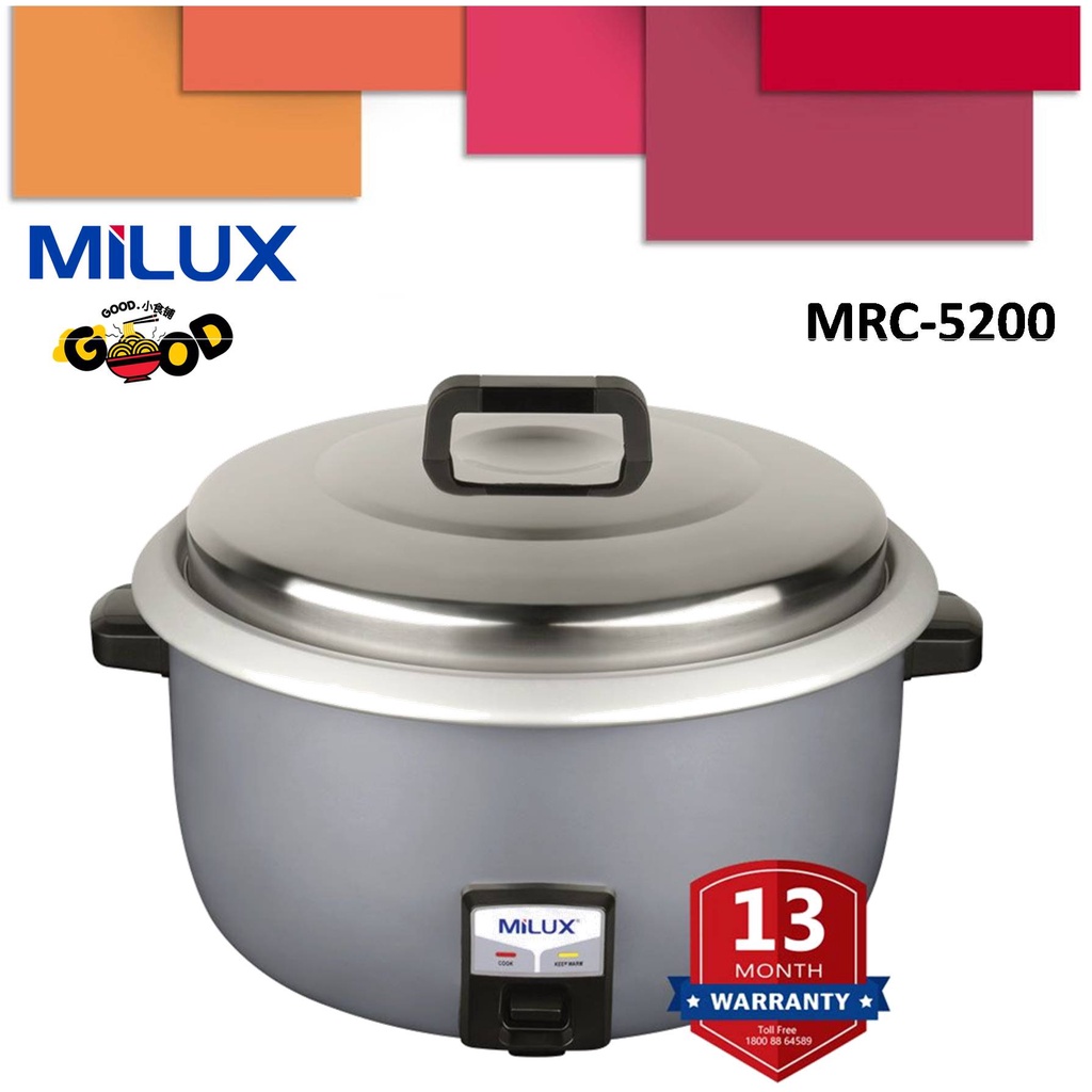 Milux MRC-5200 10L Commercial Electric Rice Cooker -50CUP | Shopee Malaysia