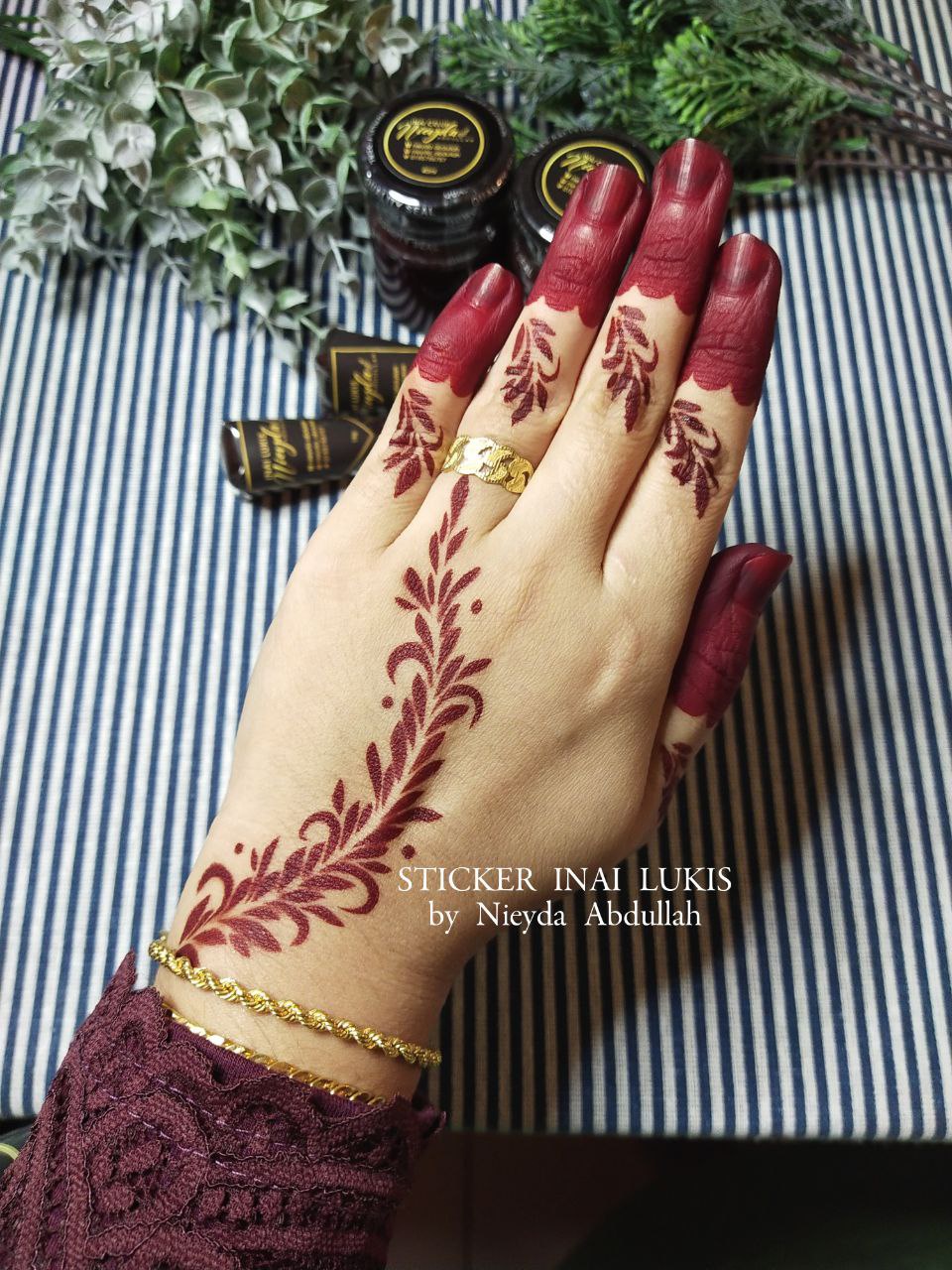 Sticker Inai Murah Stiker Henna Mehndi Nikah Pengantin Tunang Raya New ...