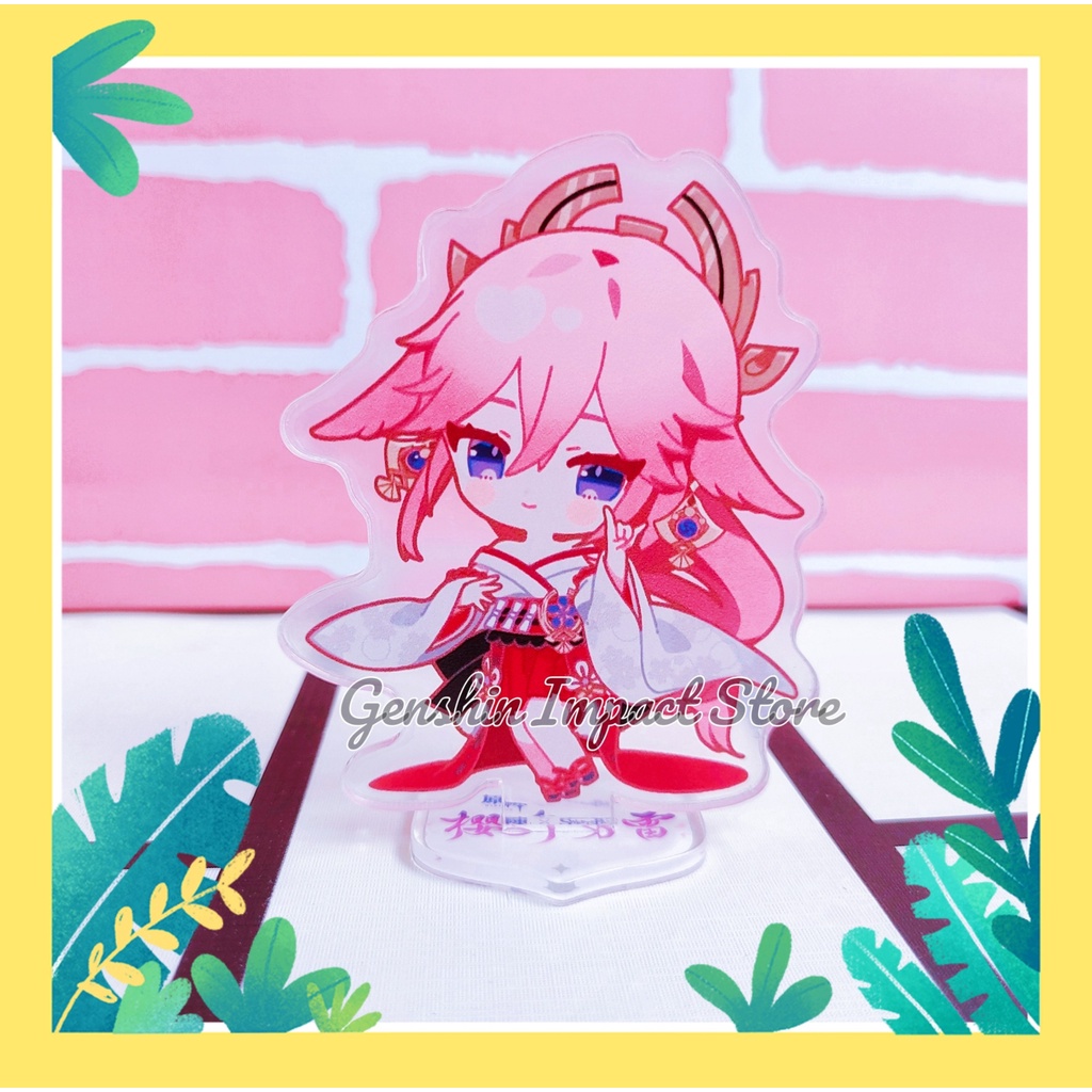 Yae MIKO character standee model of Genshin Impact game restaurant ...