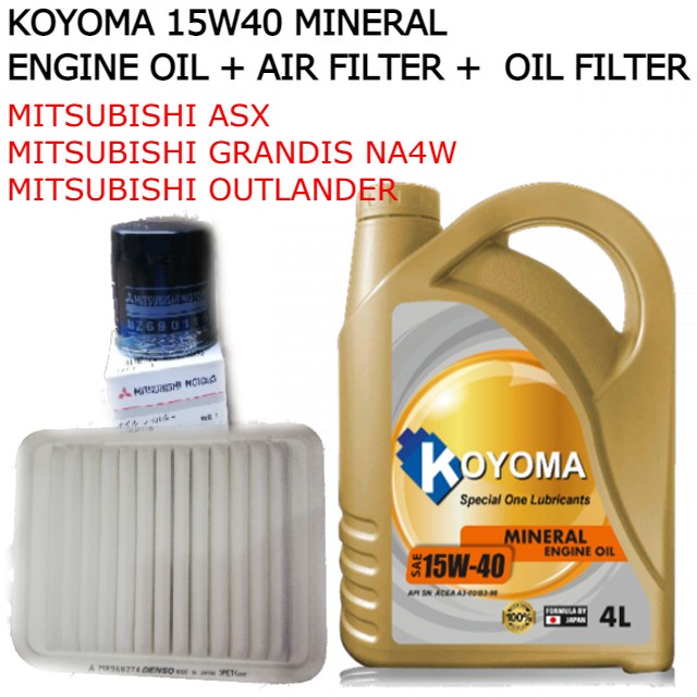 MITSUBISHI ASX, GRANDIS NA4W, OUTLANDER AIR FILTER + OIL FILTER ...