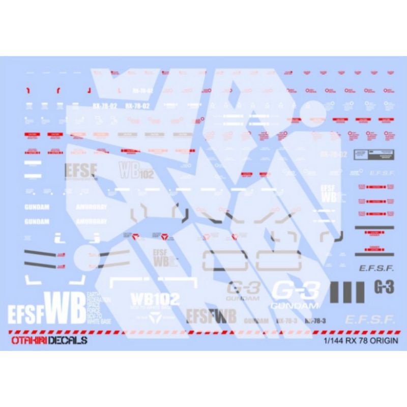 Rx 78 ORIGIN GUNDAM DECAL SCALE 1/144 | Shopee Malaysia