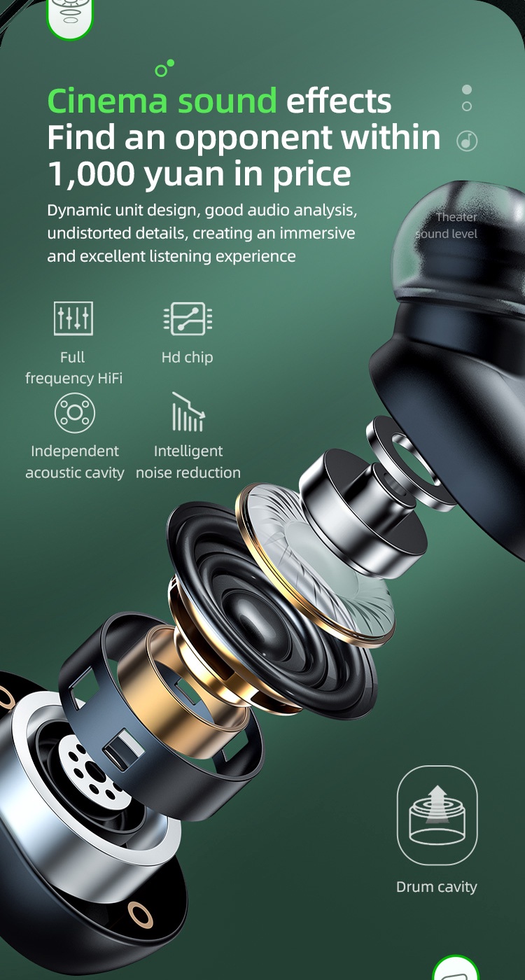 VANTEENIE Wireless Earphone V5.3 Bluetooth Headset Touch Earbud In-ear ...