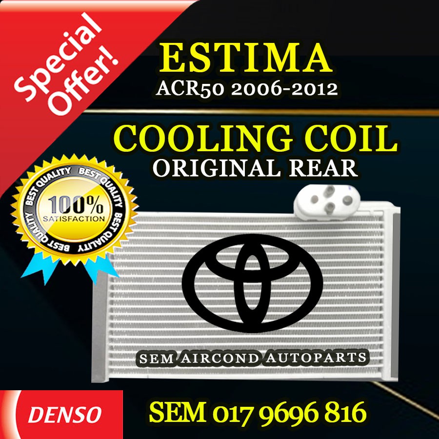 TOYOTA ESTIMA 2006-2012 YEAR ACR50 ORIGINAL DENSO ND REAR COOLING COIL/ EVAPORATOR (CAR AIRCOND ...