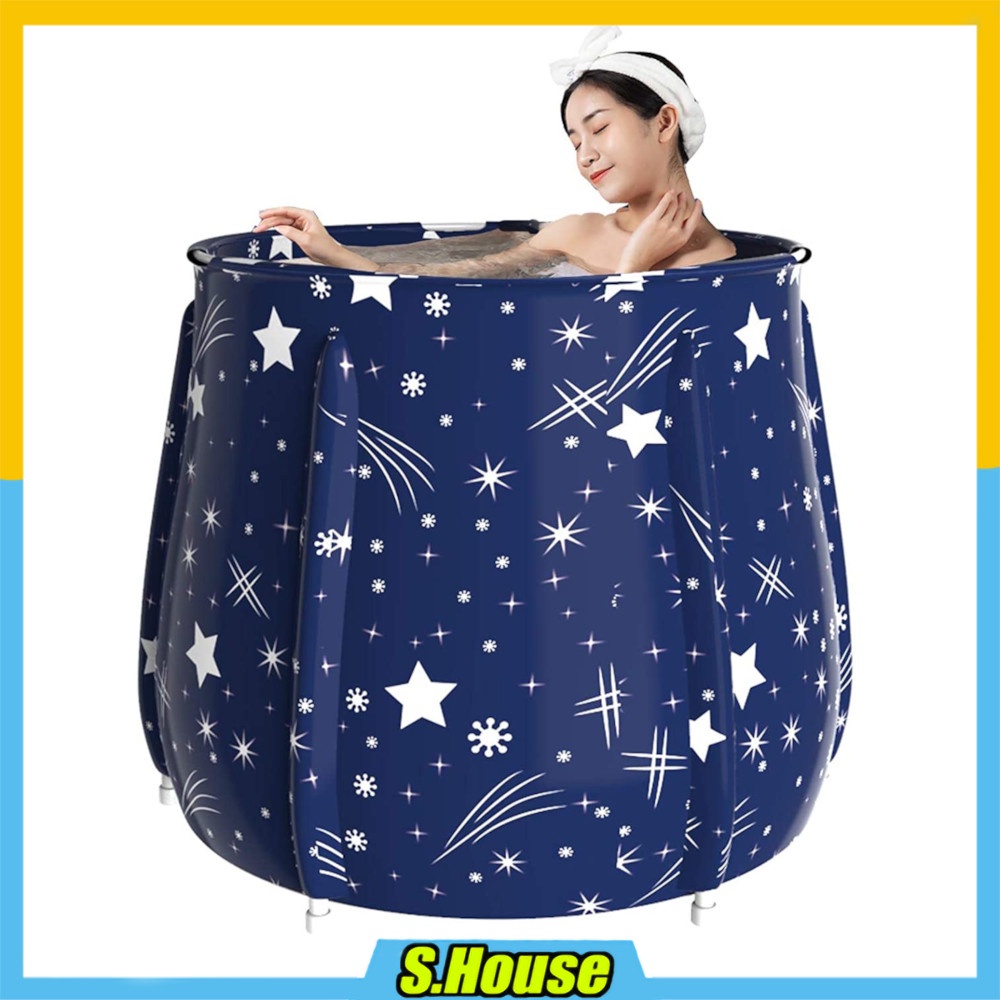 Bathtub Portable Foldable Thermal Adult Spa Soaking Bath Tub Bathroom ...