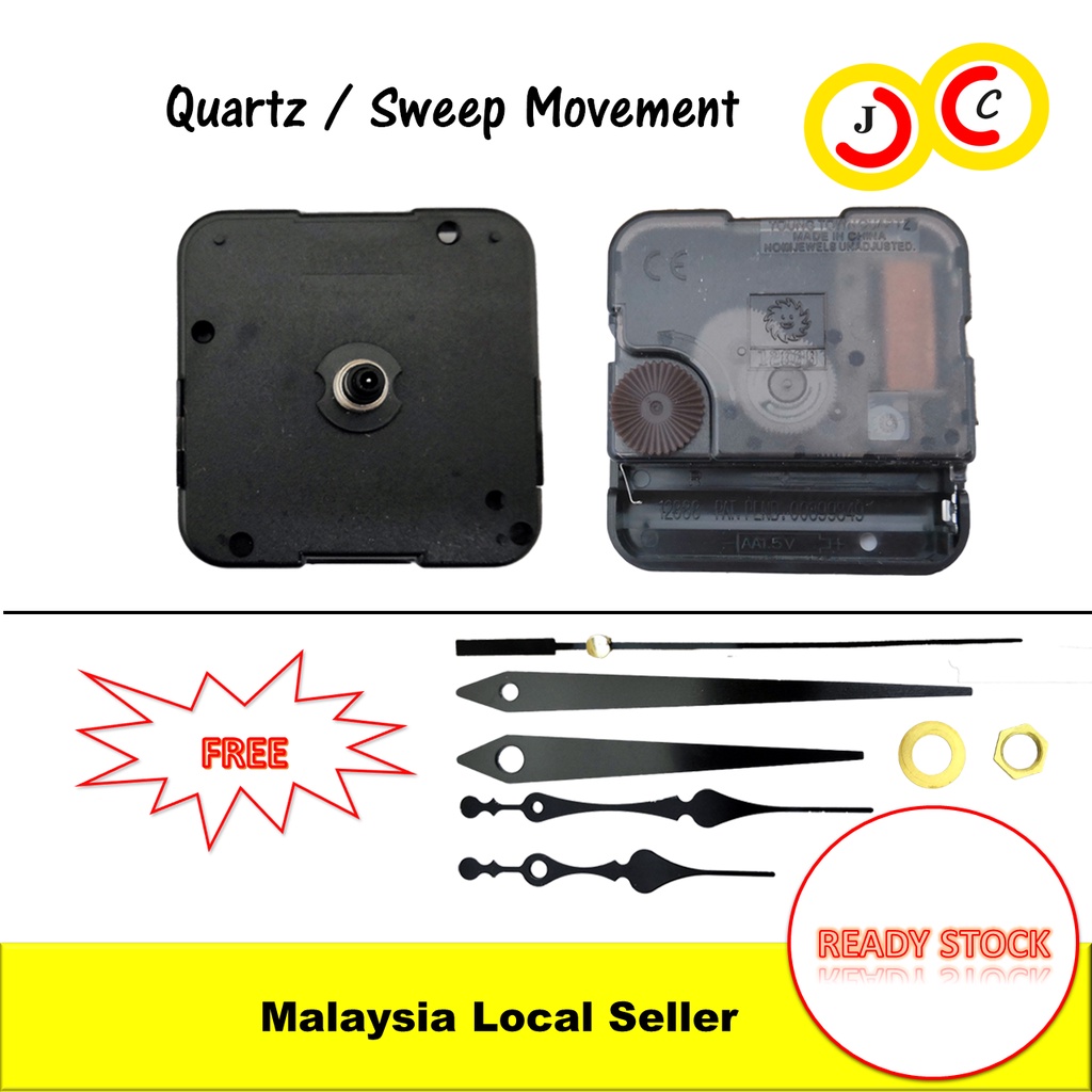 Wall Clock Machine Engine Motor Quartz Sweep/Silent Movements Engin ...