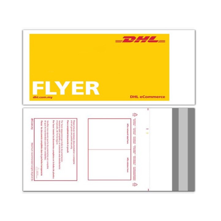 READY STOCK 50Pcs DHL Flyer With Pocket Courier Bag (Size : S / M / L ...
