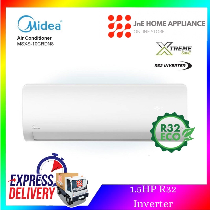 New: Midea 1.5hp R32 Inverter Xtreme Save Series Wall Mount Air Cond MSXS-13CRDN8 | Shopee Malaysia
