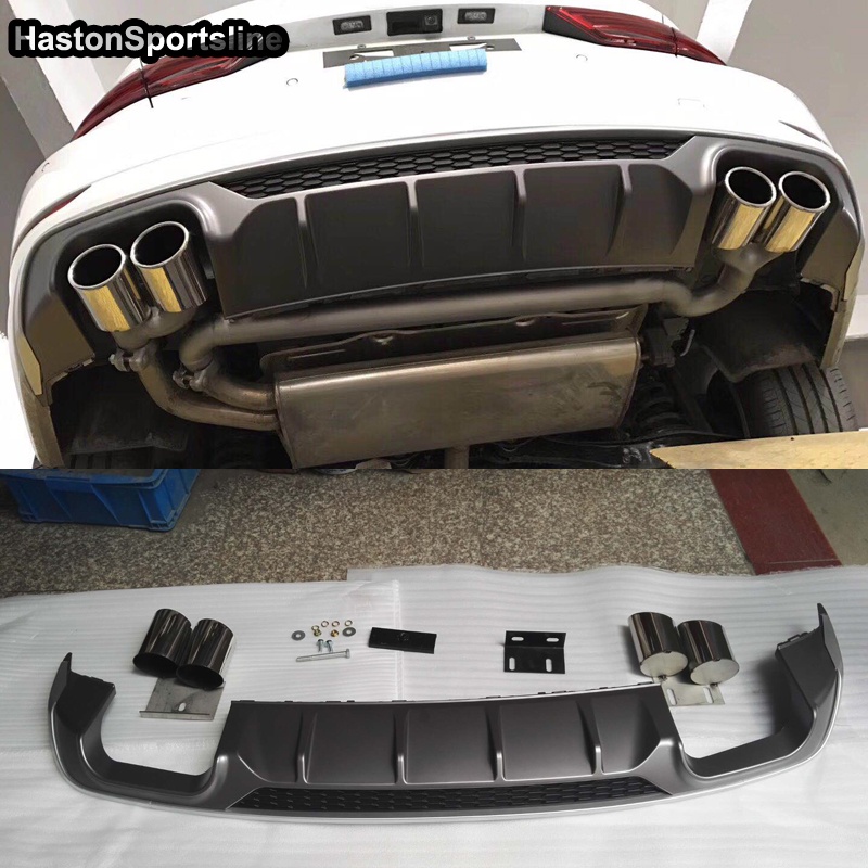 A3 S3 PP Rear Bumper Lip Diffuser Rear Exhaust Spoiler for Audi A3 S3 ...
