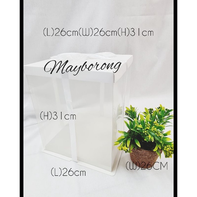 Kotak Hantaran Transparent Clear Gift Box Cake Box Kotak Kek Kotak ...