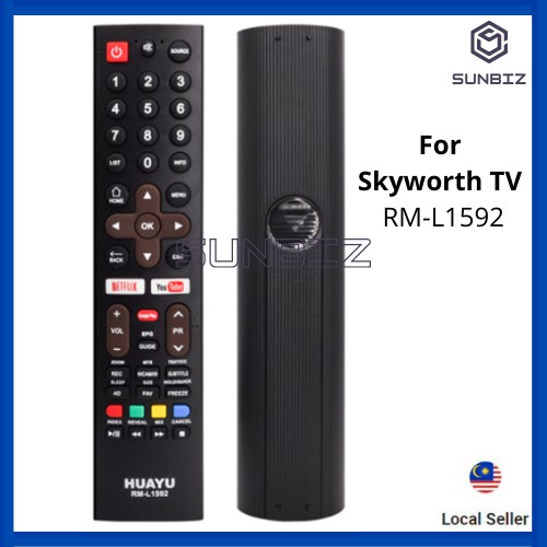 Skyworth LED TV Remote Control Replacement for Smart Android TV Huayu RM-L1592 | Shopee Malaysia