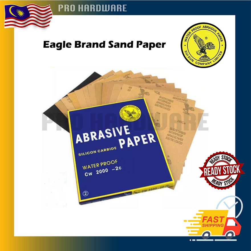 Eagle Brand Sand Paper Wet Dry Sandpaper Waterproof Abrasive Paper ...