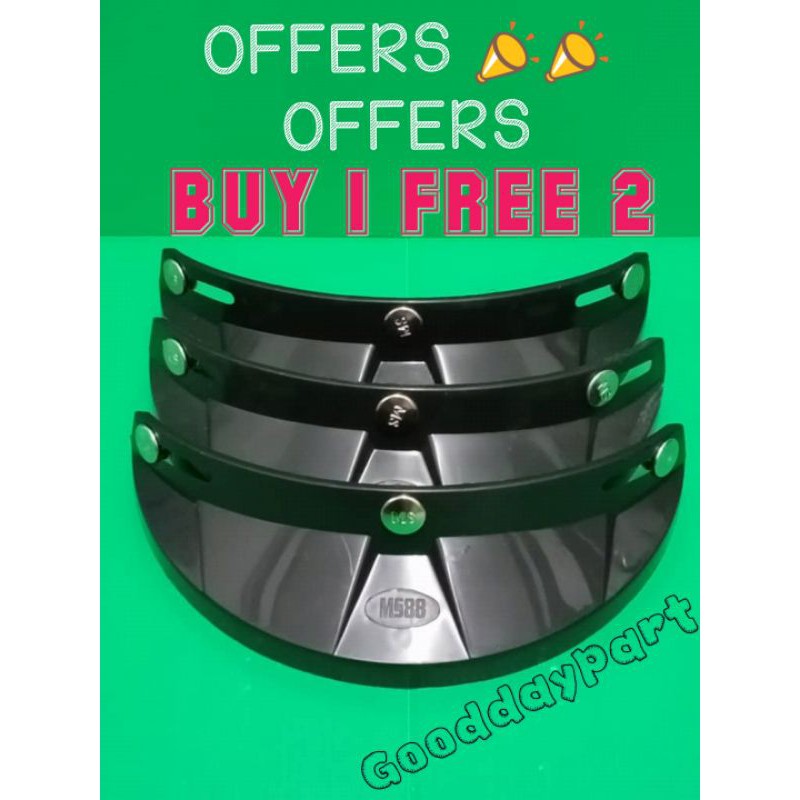 OFFERS📣📣 OFFERS📣📣 BUY 1 FREE 2 HELMET CAP 3 BUTTON MS88 | Shopee Malaysia