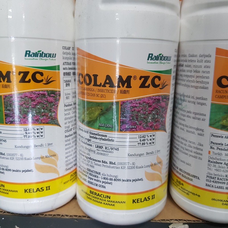 Colam ZC Lambda Cyhalothrin Sama Alika 1 liter kesing ulat ratus lalat ...