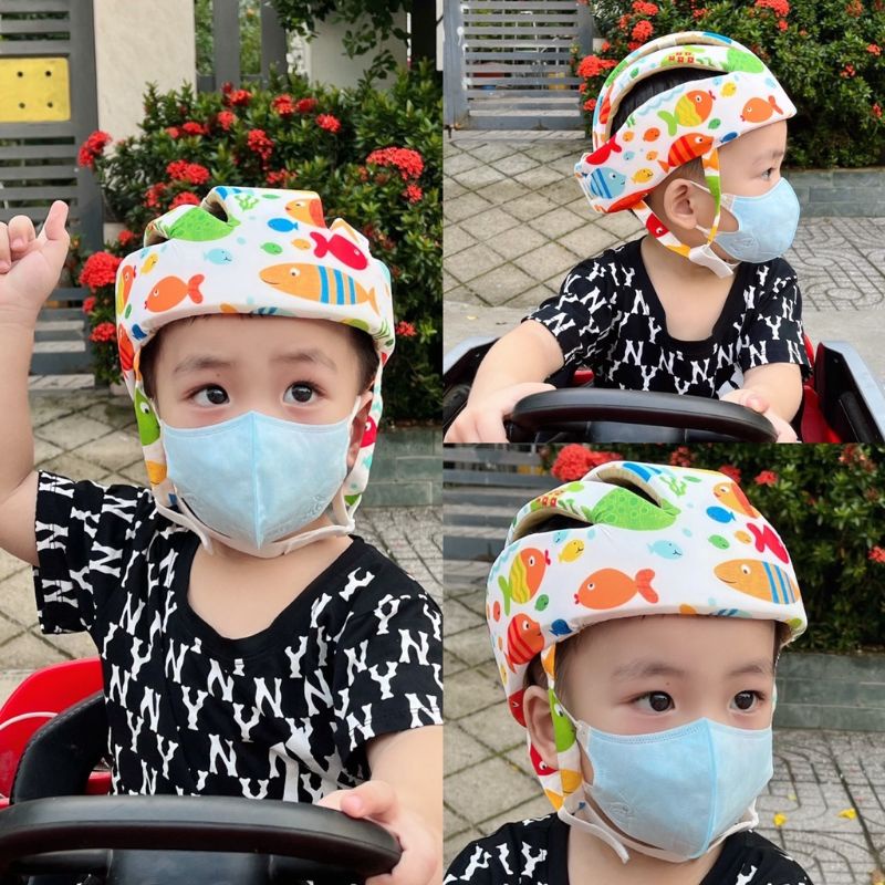 Multi-purpose head protection helmet for babies learning to crawl/seat ...