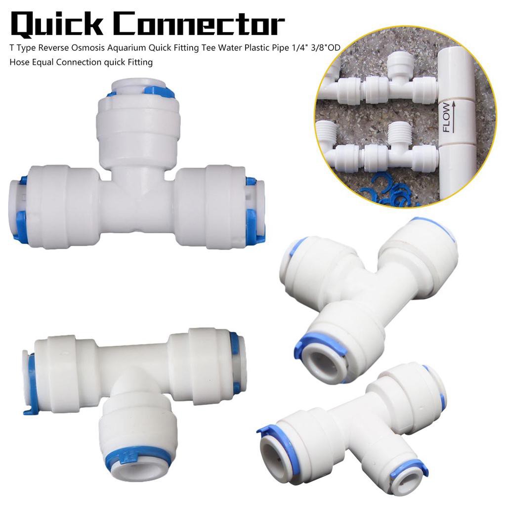 🇲🇾 STAR RO Water Purifier 1/4" 3/8" OD Equal Or Reducing Union Tee ...