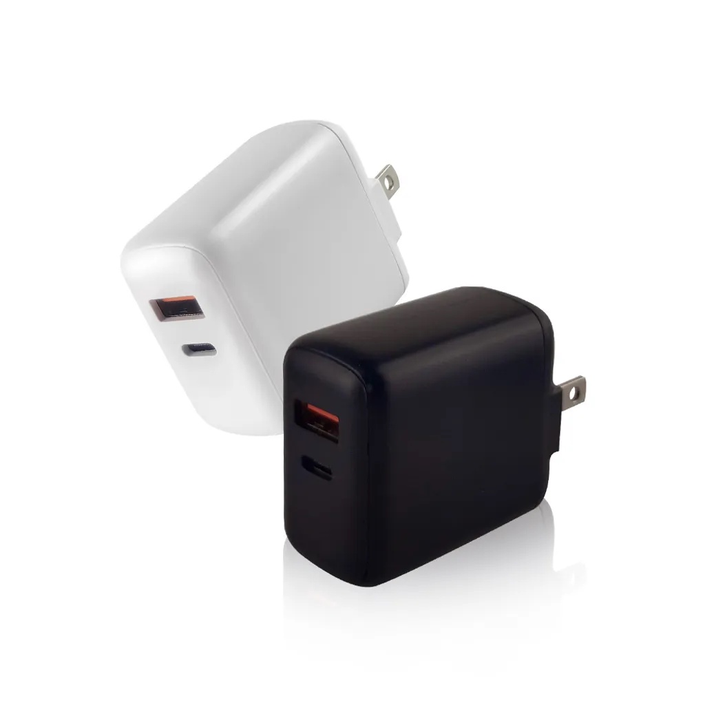 [B01W] Fast Charge Charger Tofu Head Dual Hole PD QC USB+Type-C Can Be ...